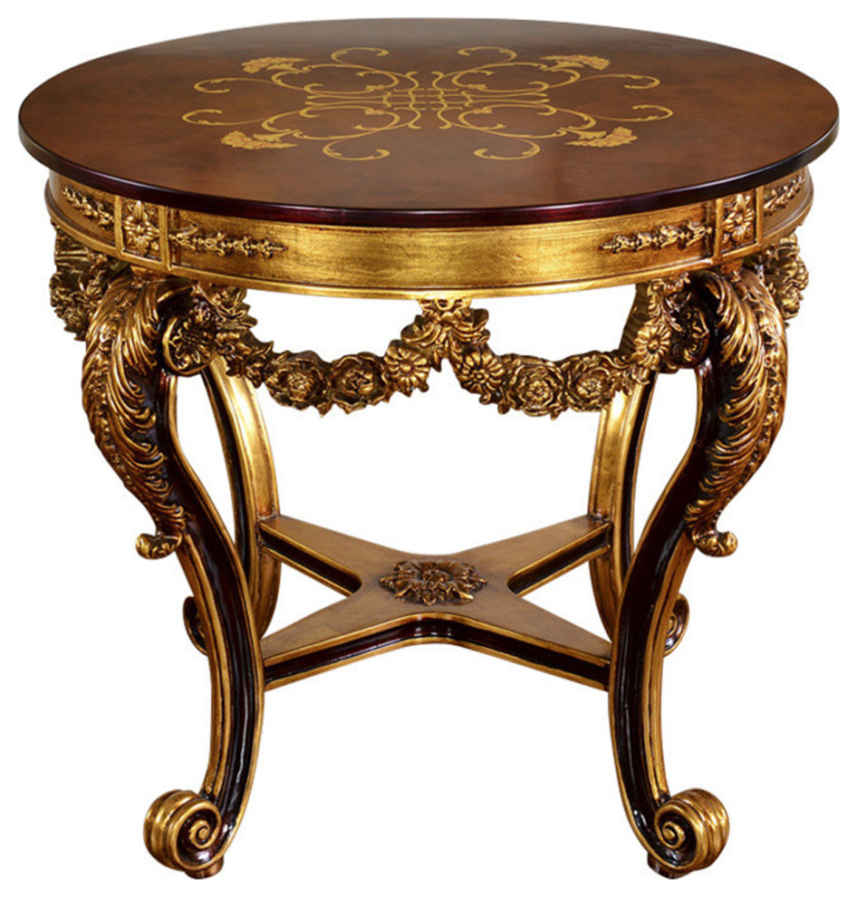 Royal Round Accent Table, 35.4" - Victorian - Side Tables And End ...