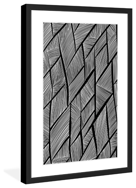 "Overlap" Framed Painting Print, 8"x12" - Contemporary - Prints And ...