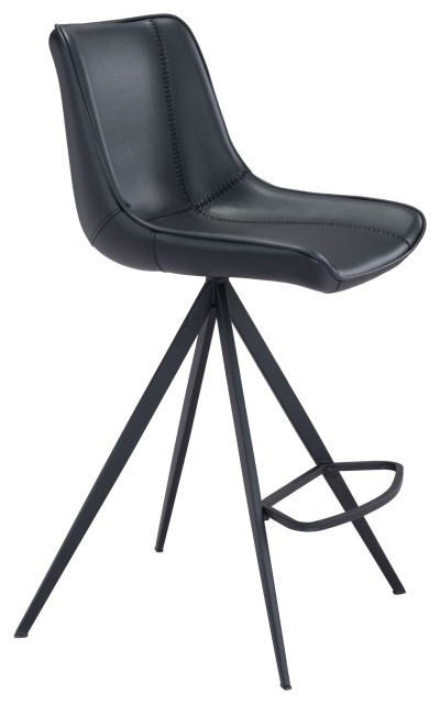 Aki Counter Stool (Set of 2) Black - Midcentury - Bar Stools And ...