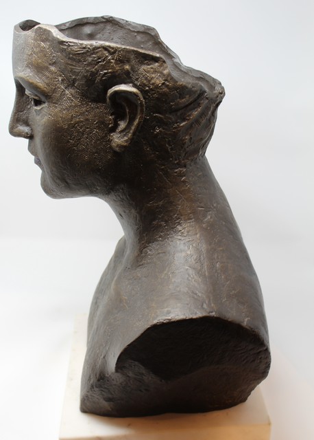 Luxe Iron Marble Modern Man Bust | Head Torso Sculpture Art Bronze Male ...