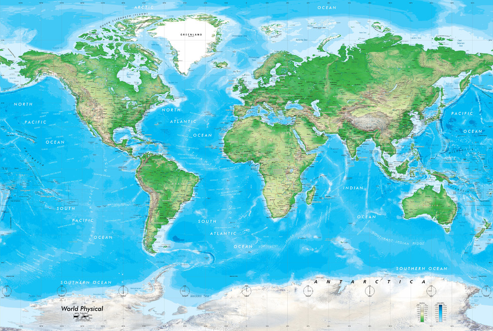Earth Physical Map