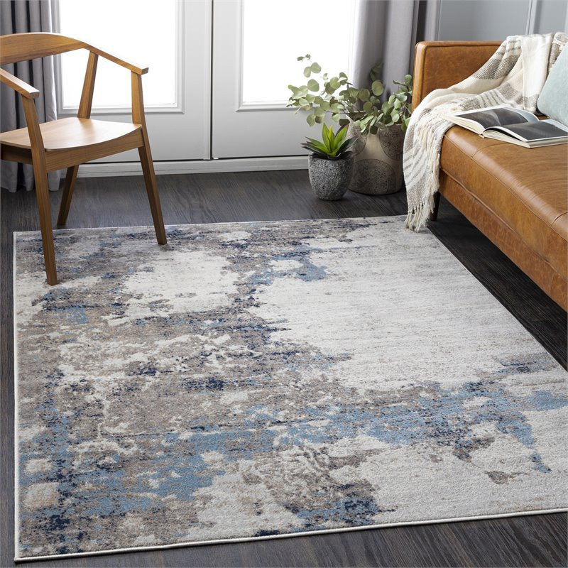 Surya Roma ROM-2353 108 x 147" Rectangle Fabric Rug in Charcoal/Gray ...