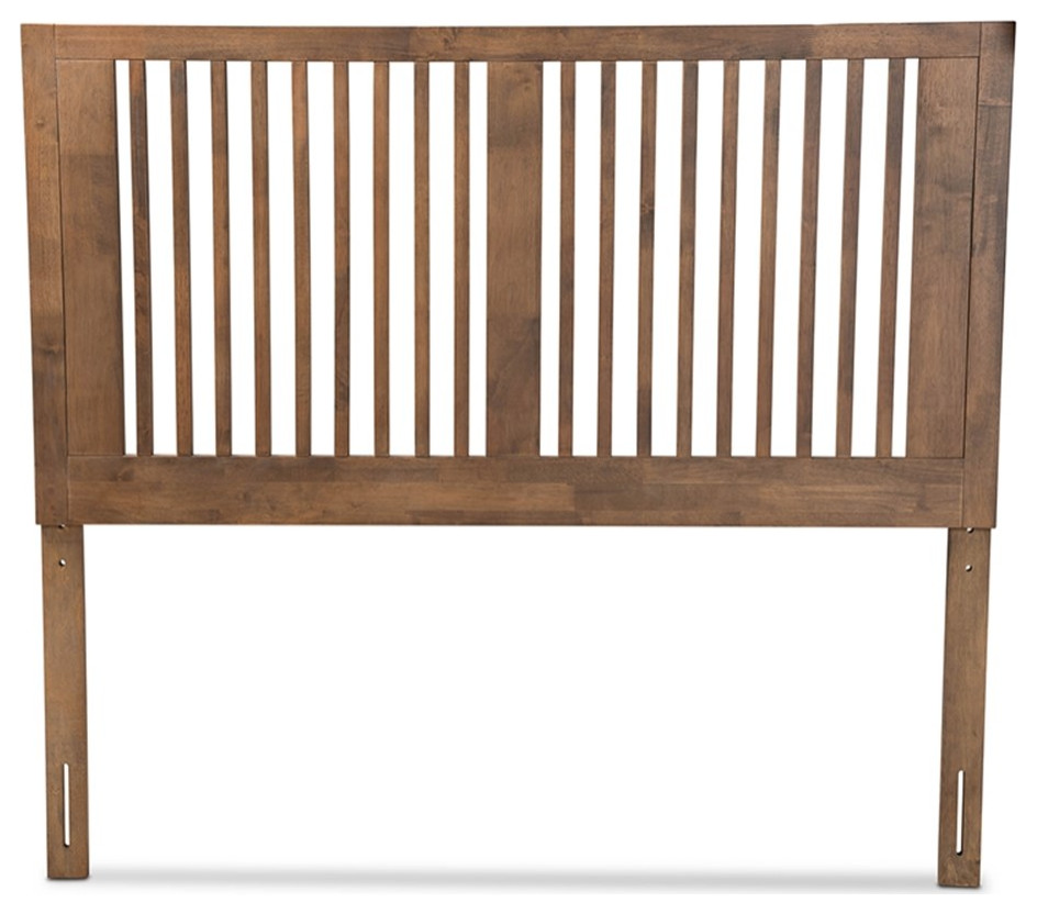 Bowery Hill Ash Walnut Finished Wood Full Size Headboard - Transitional ...