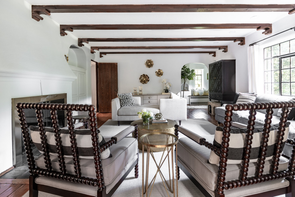 Modern Tudor Living Room Renovation - Transitional - Living Room - New ...