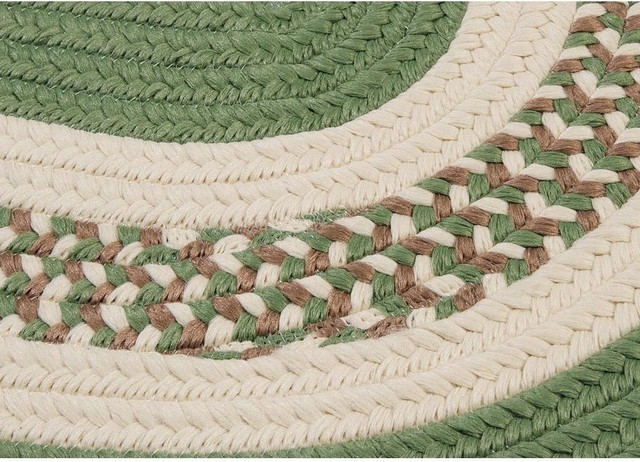 Crescent Rug, Moss Green 2'x9', 2'x9' Oval Runner - Contemporary ...