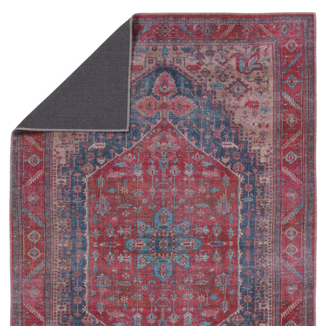 Vibe by Jaipur Living Fairbanks Medallion Red/ Blue Area Rug, 3'X8 ...
