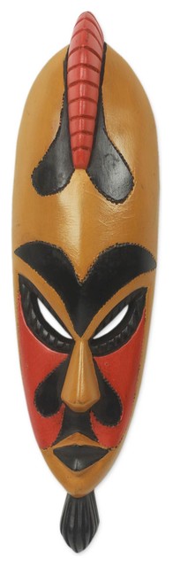 Hausa Alhaji African Mask - Tropical - Wall Accents - by NOVICA | Houzz