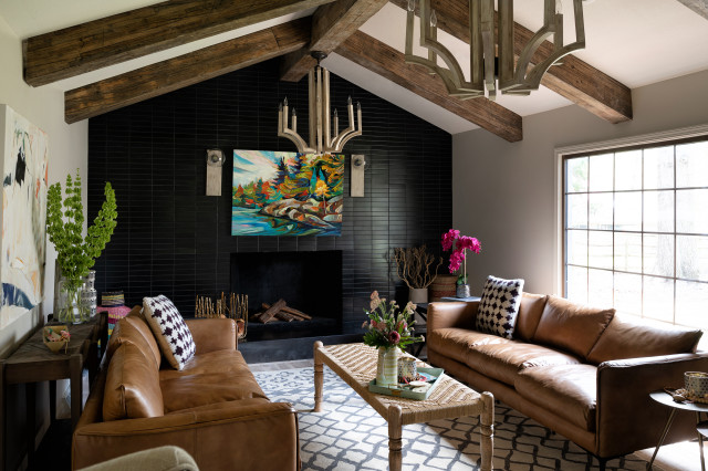 In with the Bold: Family Room - Transitional - Living Room - Kansas ...