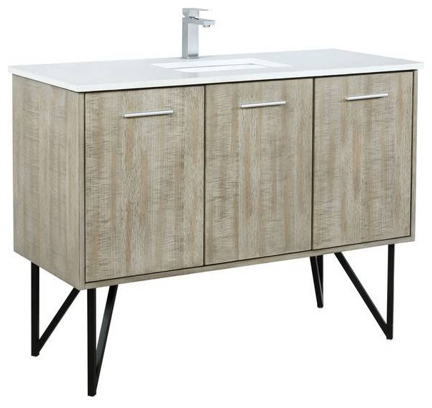 Lancy Modern Rustic Acacia 48" Bathroom Vanity - Farmhouse - Bathroom ...