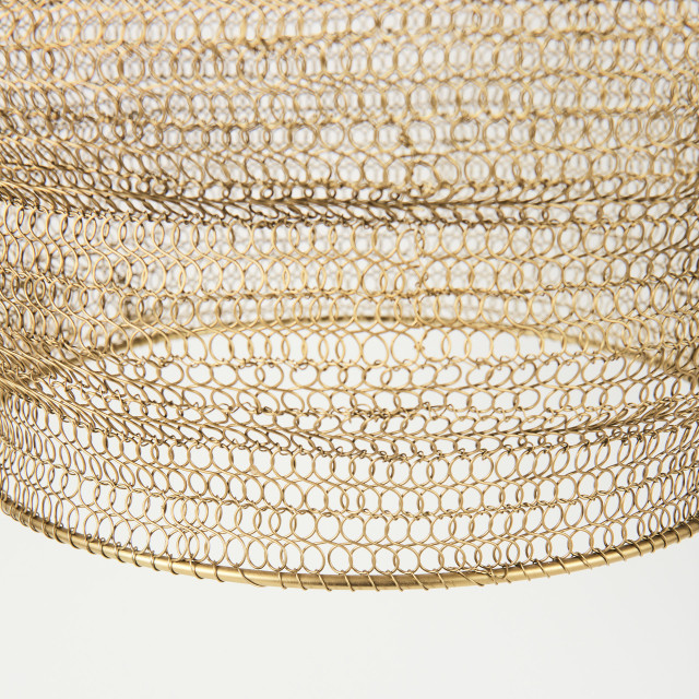 Halycon Gold Mesh & Iron Pendant Light - Contemporary - Pendant ...