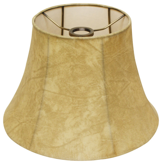 12" Faux Snakeskin Shallow Drum Parchment Lampshade - Transitional ...