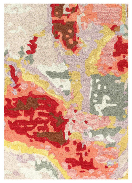 Fine Hand Tufted Abstract Rug, 5'x8' - Contemporary - Area Rugs - by ...