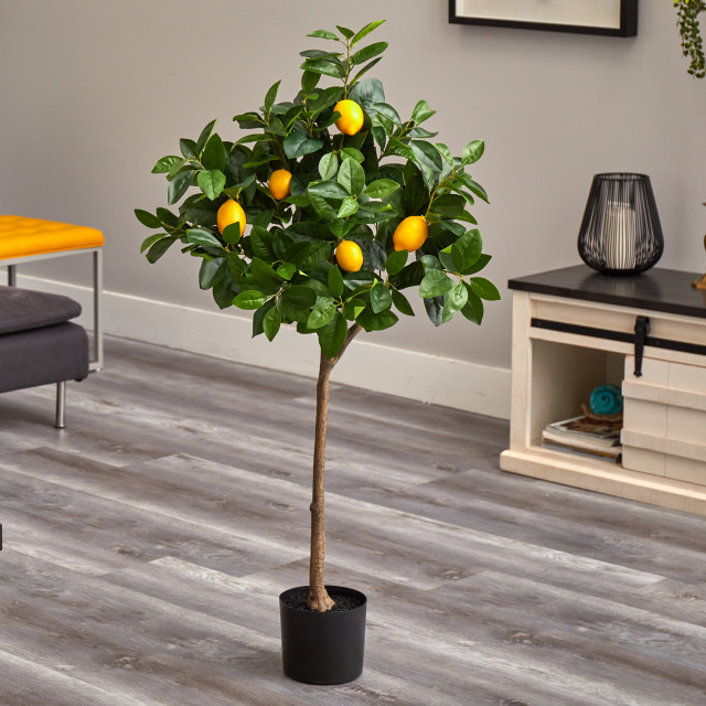 4' Lemon Artificial Tree - Modern - Artificial Plants And Trees - by ...