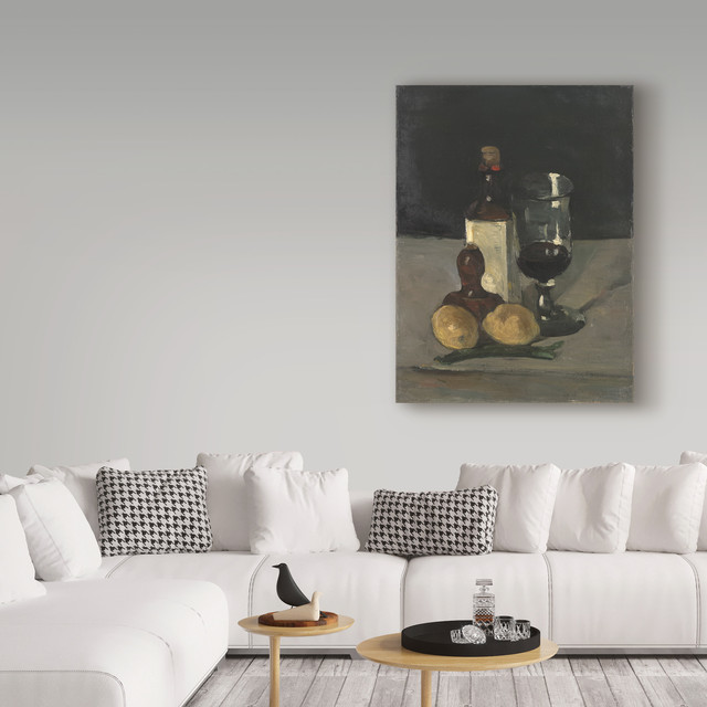 Paul Cezanne 'Still Life With Bottle Glass And Lemons' Canvas Art, 19 ...
