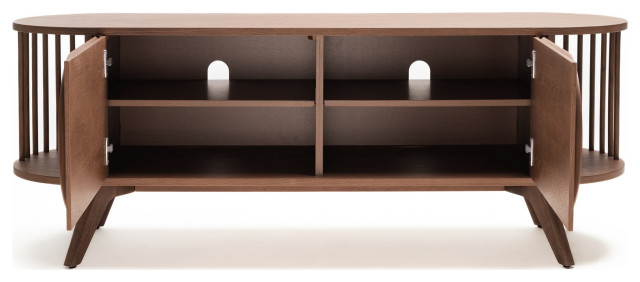 Quentin TV Stand, Dark Oak - Midcentury - Entertainment Centers And Tv ...