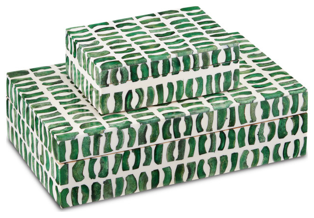Emerald Box Set of 2 - Contemporary - Decorative Accents - by Currey ...
