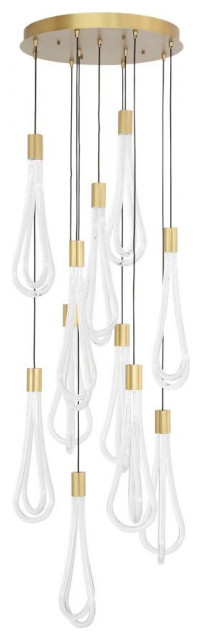 Round Layered Raindrop LED Chandelier - Contemporary - Chandeliers - by ...