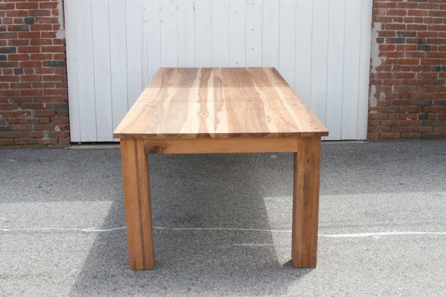 Large Reclaimed Teak Parson Dining Table - Transitional - Dining Tables ...