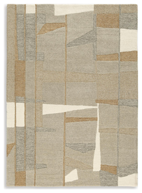 Abbotton Taupe/Gray Rug, 5x7 - Contemporary - Area Rugs - by Ashley ...