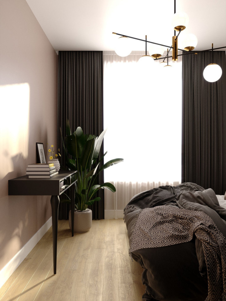 Modern 3-br Apartment 60 sq.m with blue Kitchen - Moderne - Chambre ...