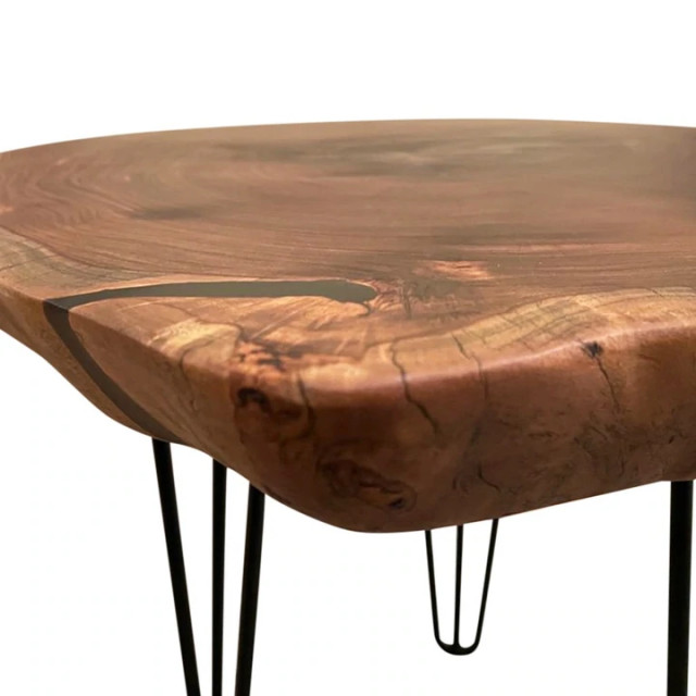 Live Edge Wood End Table - Modern - Living Room - Los Angeles - by ...
