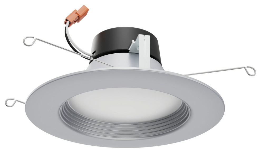 Satco Lighting 9W LED Downlight Retrofit 5"-6" CCT Selectable, Brushed ...