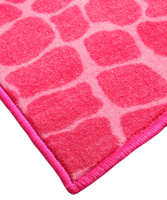 Giraffe Girly Giraffe Area Rug for Dining Room, Made In USA, 7' Square ...