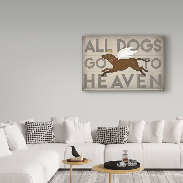 Ryan Fowler 'All Dogs Go To Heaven II' Canvas Art, 12"x19 ...
