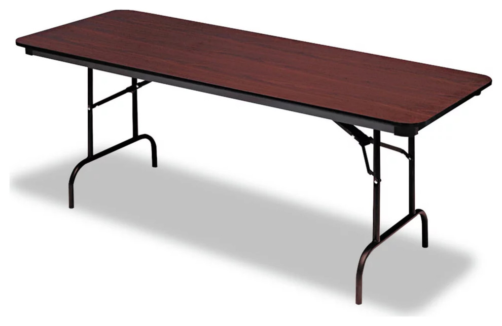 Classic Folding Table, Y-Shaped Metal Legs & Rectangular Laminated Top ...