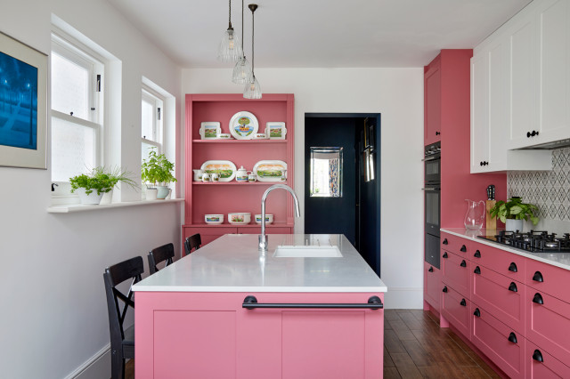 A Victorian House With a Pink Kitchen | Houzz UK