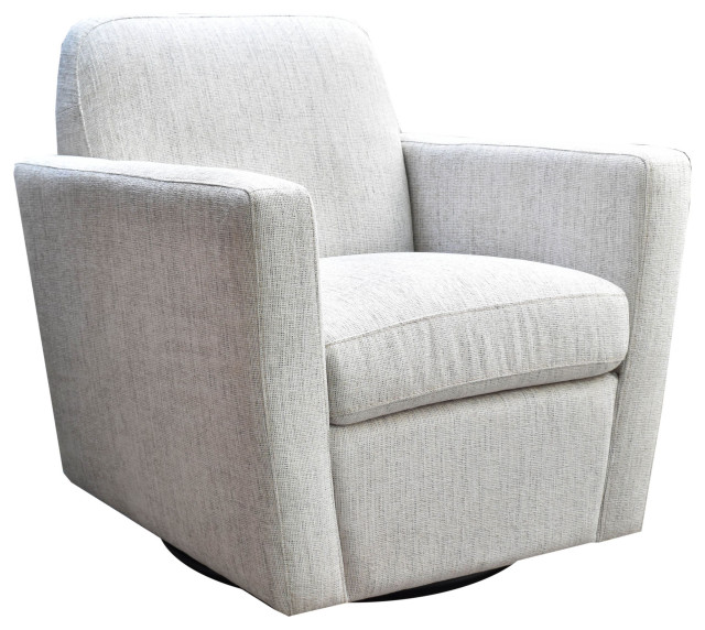 Cooper Swivel Club Chair, Woven Linen - Transitional - Armchairs And ...