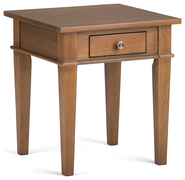 Modern 18 inch wide Square Contemporary End Side Table - Industrial ...