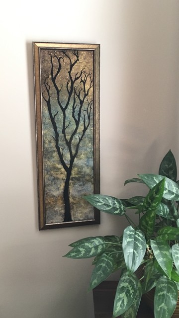 Original Tree, Reverse Painting, on Acrylic Panel, Framed by Tammy Pace ...