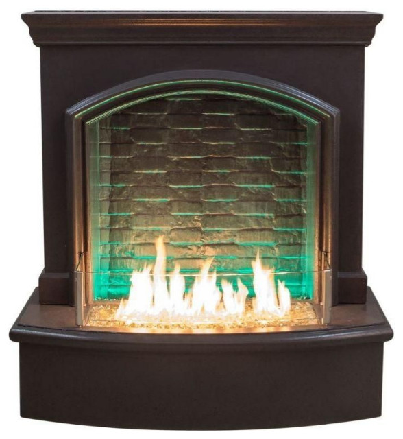 American Fyre Small Firefall with Night Fyre NG, Black Lava - Modern ...