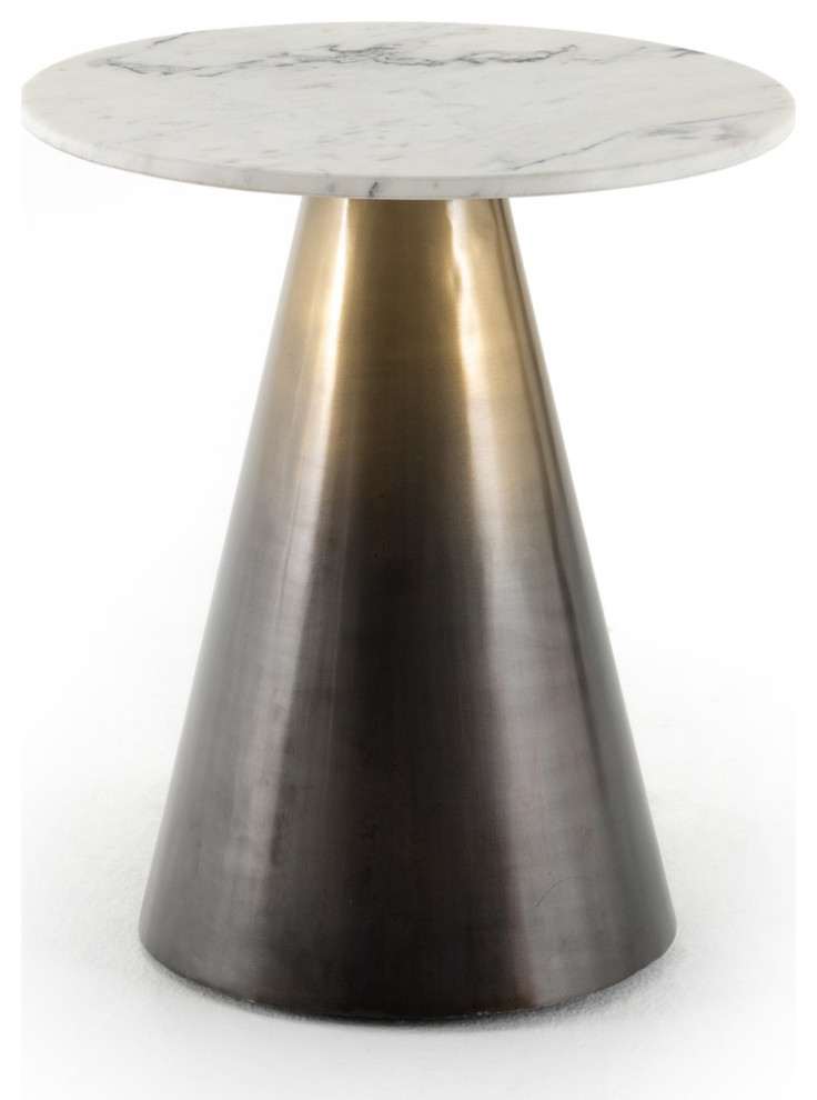 Armon Ombre Antique Brass End Table - Transitional - Side Tables And End Tables - by Zin Home ...