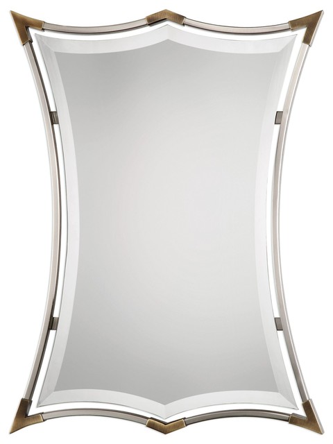 Uttermost Verity Brushed Nickel Mirror - Transitional - Wall Mirrors ...