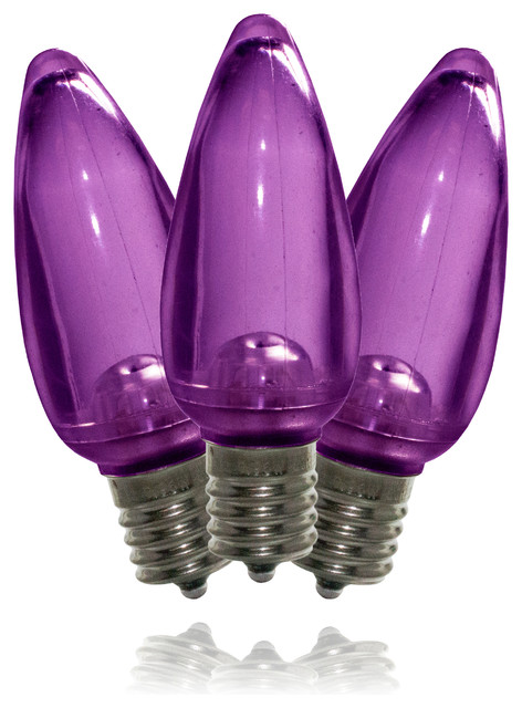 C9 Dimmable Smooth Purple LED Retrofit Bulb - Contemporary - Led Bulbs ...