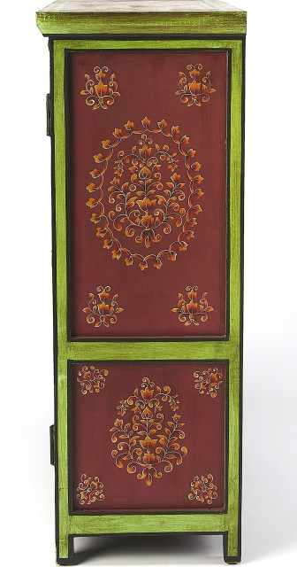 Disha Hand Painted Chest - Mediterranean - Accent Chests And Cabinets ...