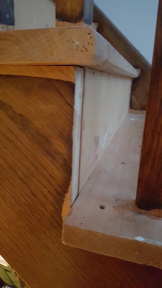 How to install stair riser on existing stairs