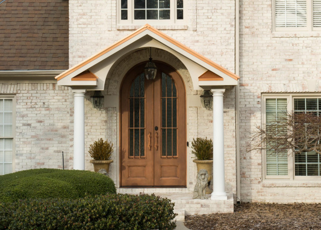 Gable portico with copper features - Traditional - Exterior - Atlanta ...