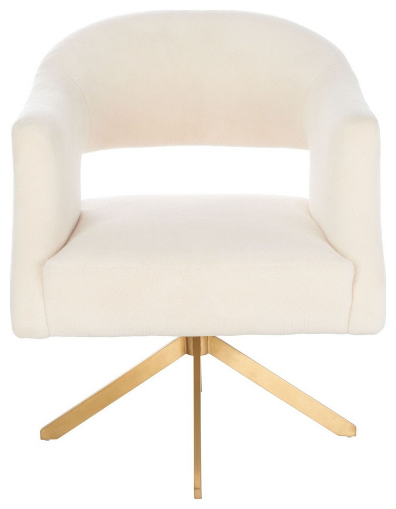 Safavieh Couture Quartz Swivel Accent Chair, #N/A - Contemporary ...