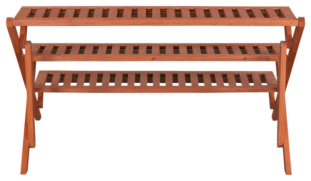 3-Tier Wooden Step Plant Stand - Traditional - Planter Hardware And ...