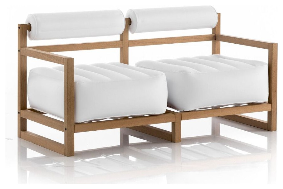 MOJOW Yoko Sofa | Wood & PVC - Transitional - Sofas - by Sportique | Houzz