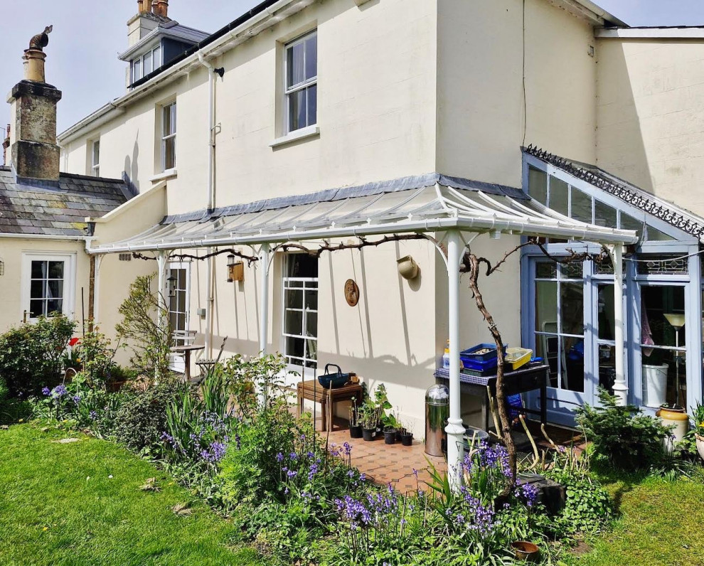 Traditional Column Veranda with Glass Canopy Roof - Traditional ...
