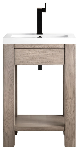 Brooklyn 24" Platinum Ash Sink Console, 24 - Transitional - Bathroom ...