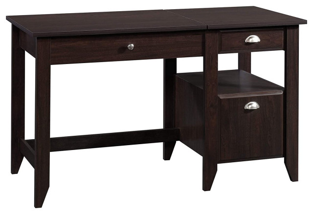 Unique Desk, Lift Up Top With Hidden Storage & Storage Drawers, Jamocha ...