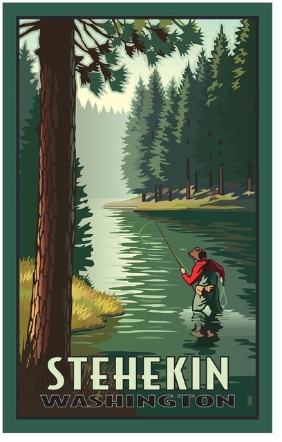 Paul Leighton Stehekin Washington Art Print, 30"x45" - Contemporary ...