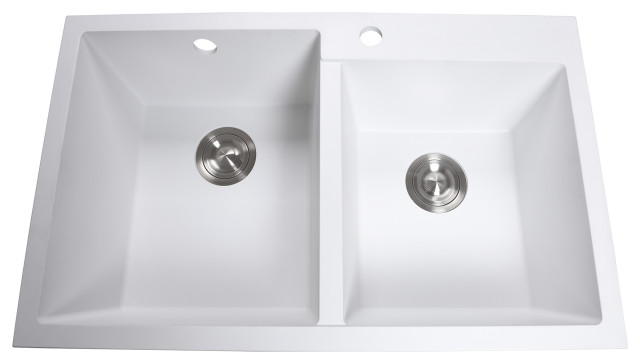 Double Bowl Solid Surface Kitchen Sink - Modern - Kitchen Sinks - by ...