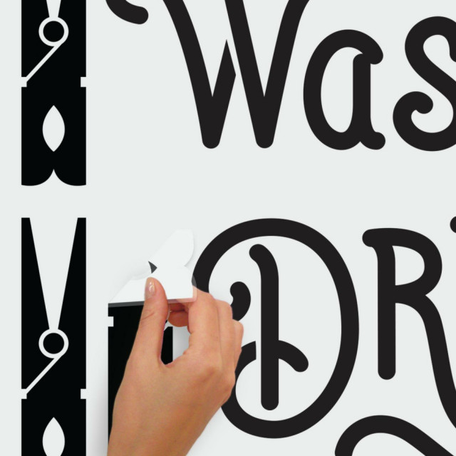 Black Wash Dry Fold Repeat Wall Decals - Contemporary - Wall Decals ...