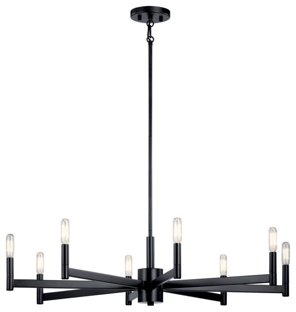 Erzo Black Chandelier 8-Light - Transitional - Chandeliers - by Lights ...